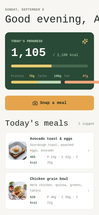 SnapCalorie Tracker