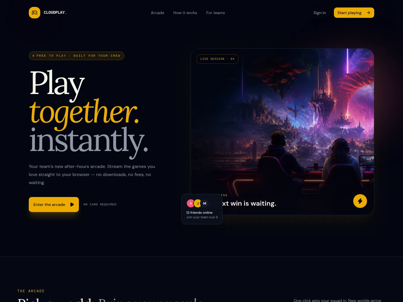 CloudPlay Arcade