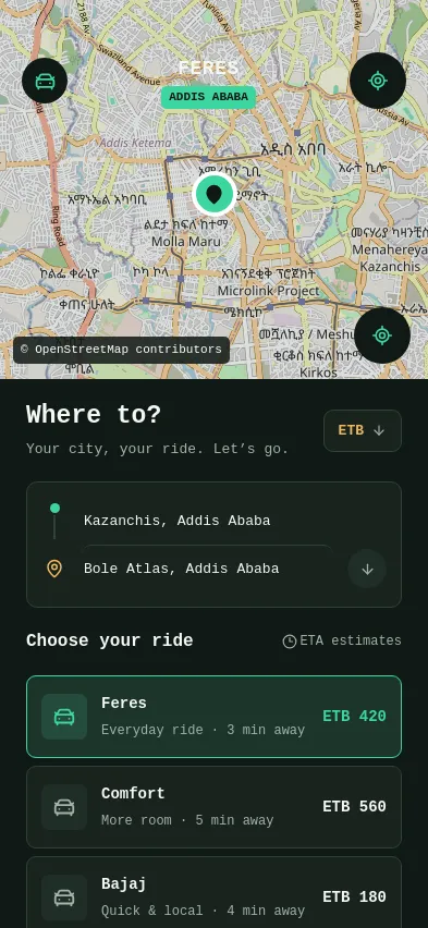 Feres Ethiopian Ride