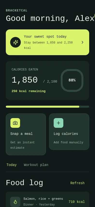 BracketCal Fitness Buddy