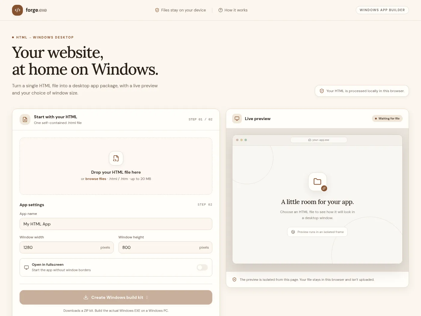HTML to EXE Converter