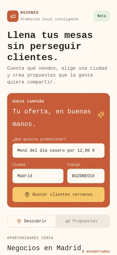 Buzoneo Promoción Local