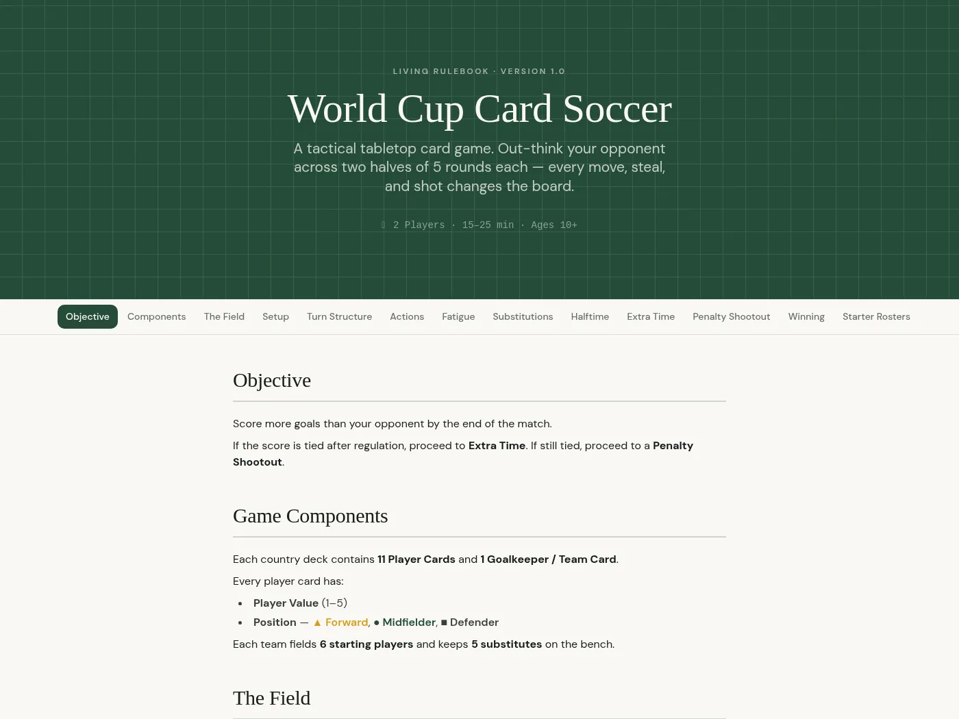 World Cup Card Soccer