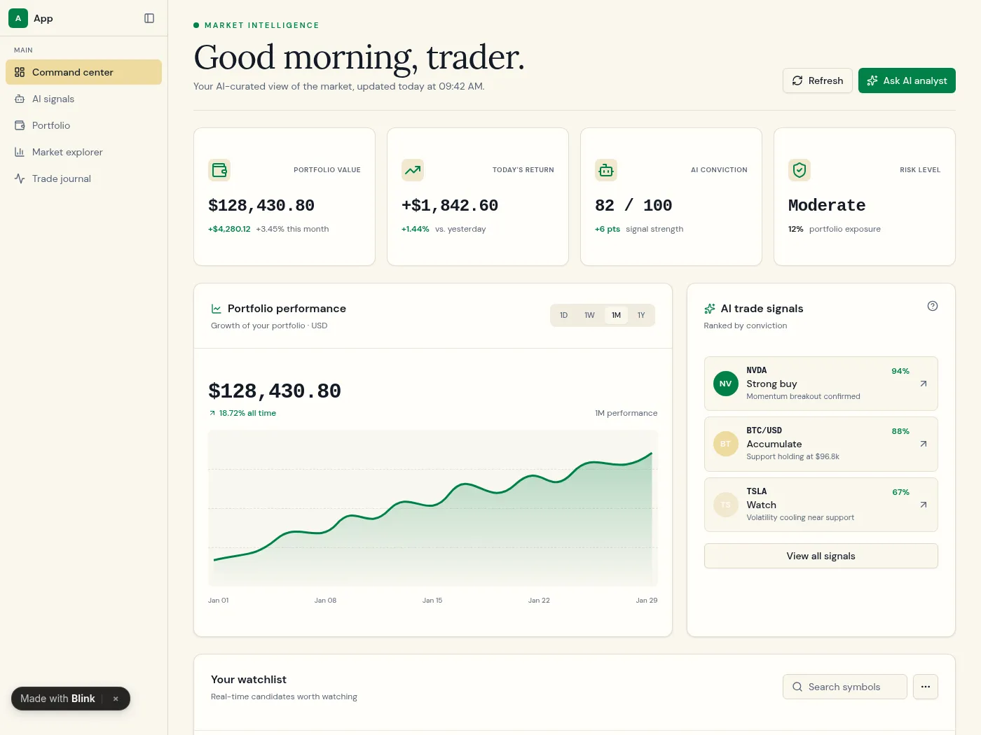 My AI Trade Platform