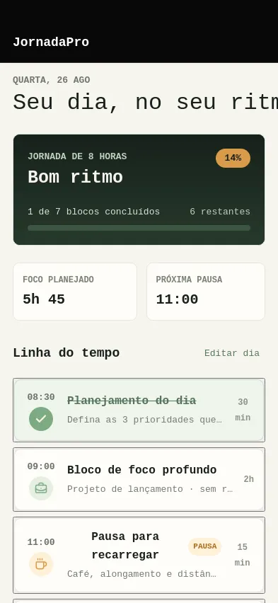 JornadaPro Organizer