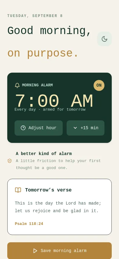 Scripture Alarm Clock