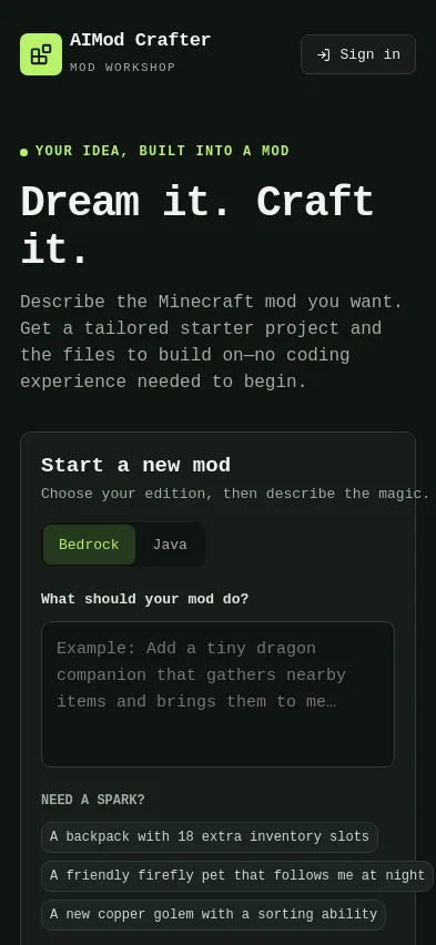 AIMod Crafter