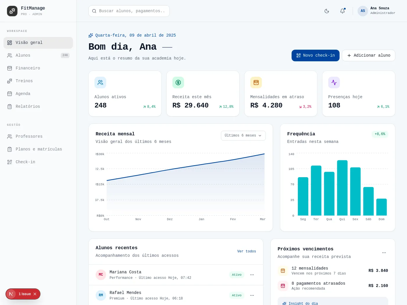FitManage Pro