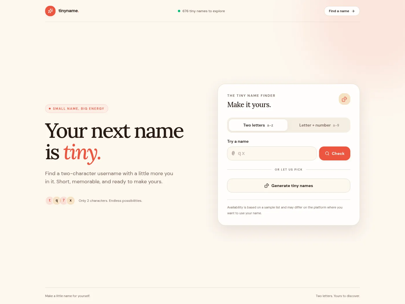 TinyName Finder