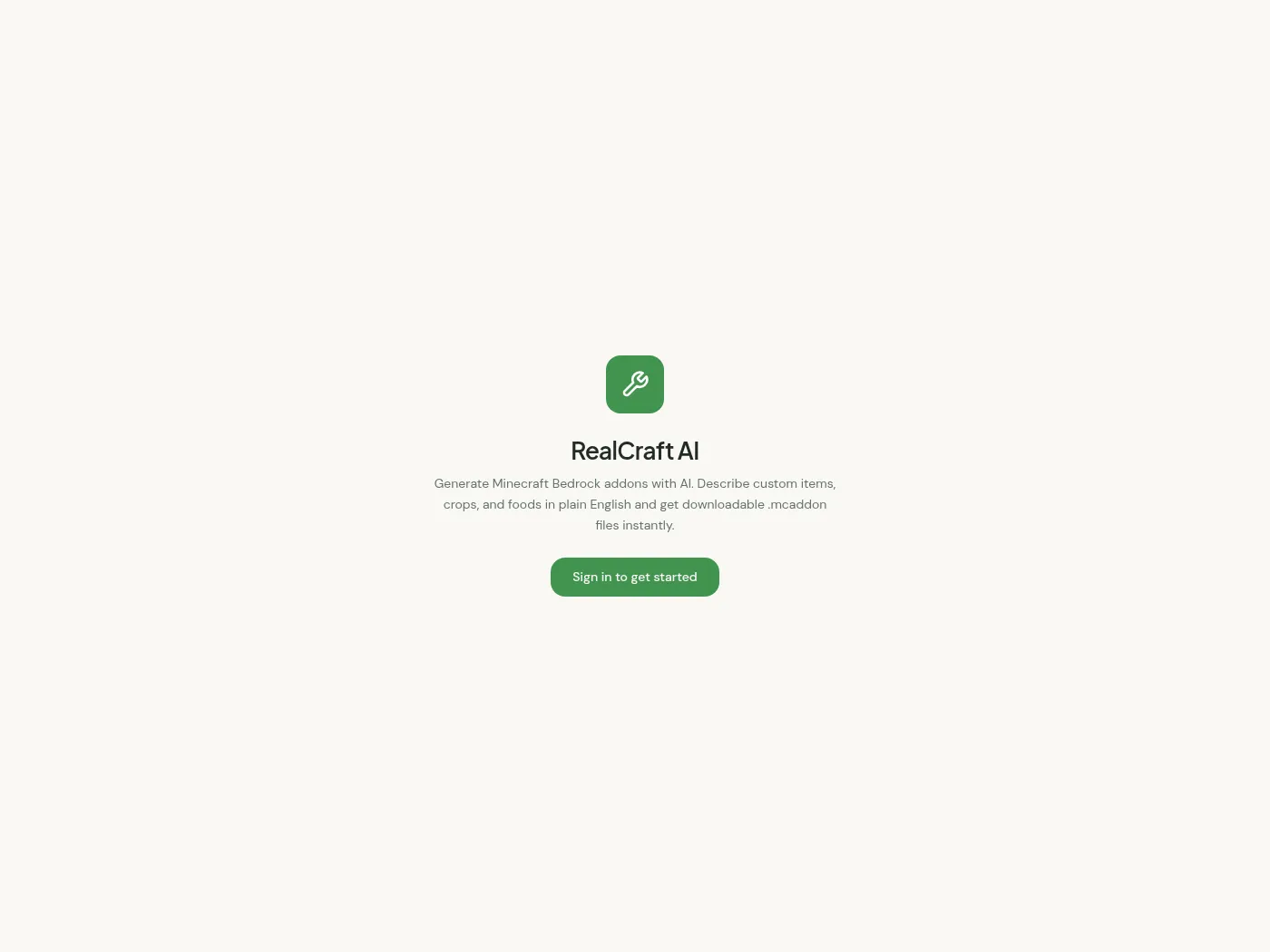 RealCraft AI Addon Maker