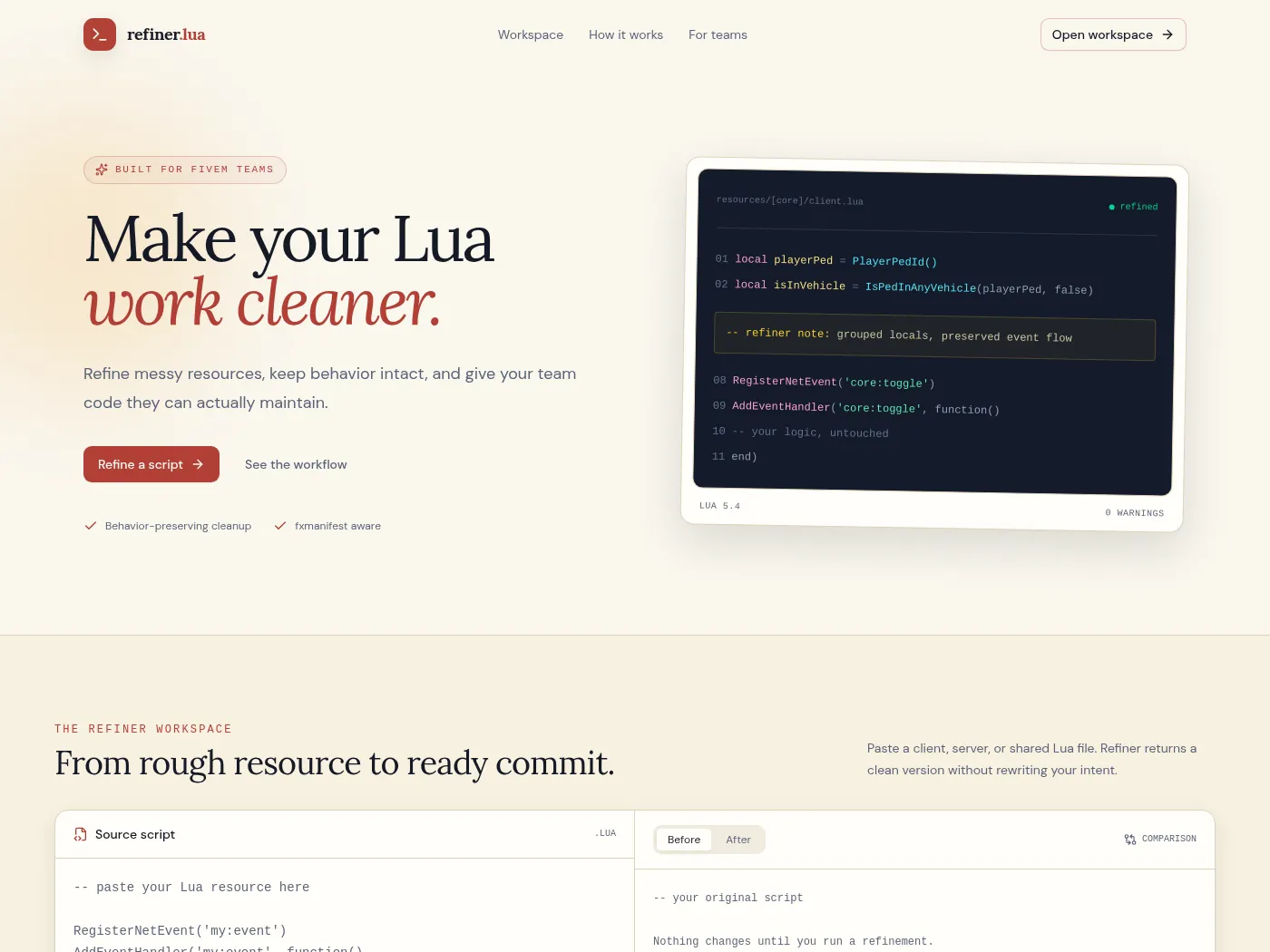 FiveM Script Refiner