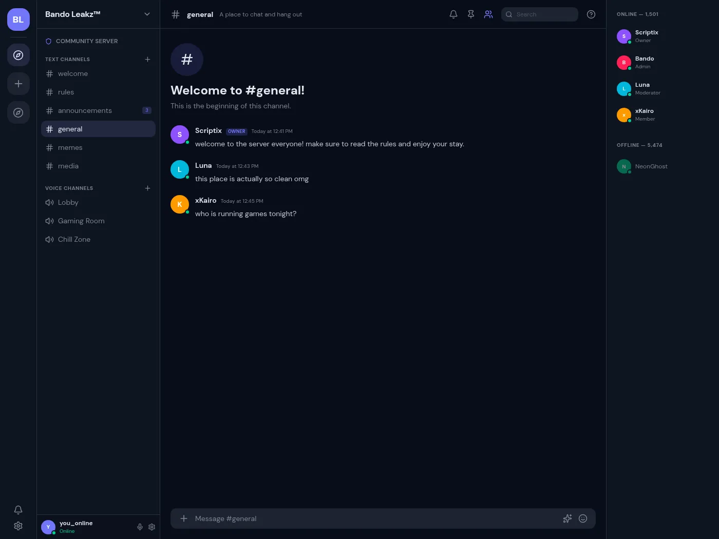 Discord Server Clone