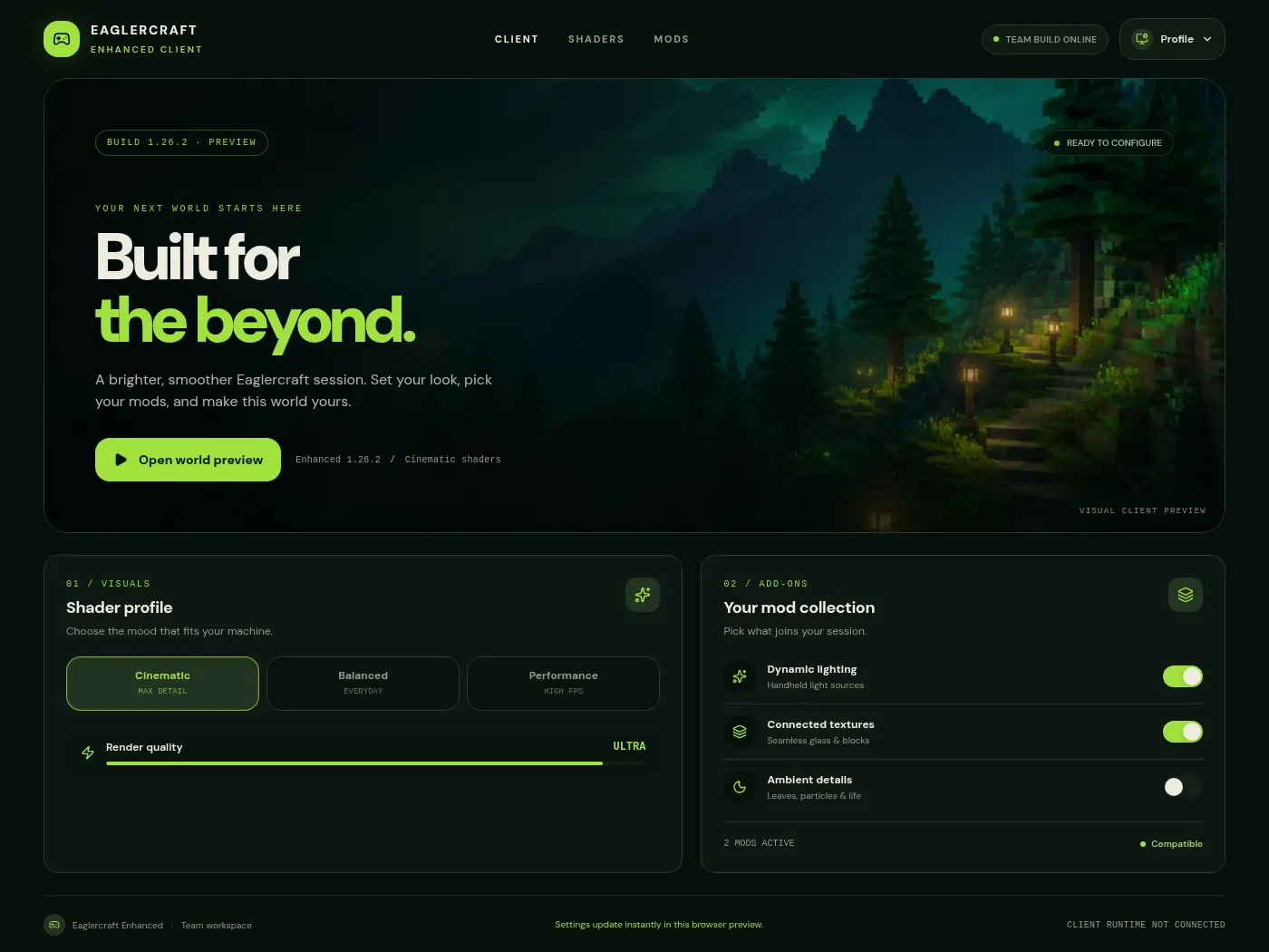 Eaglercraft Enhanced Client
