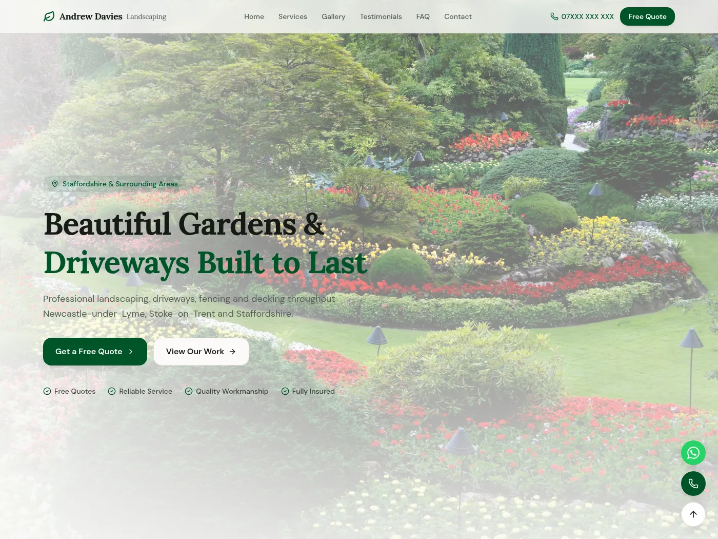 Andrew Davies Landscaping Web