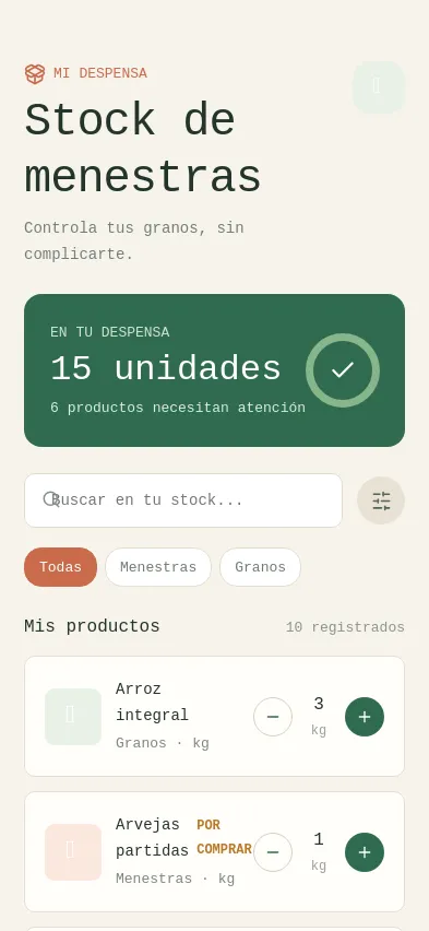 Menestra Stock App
