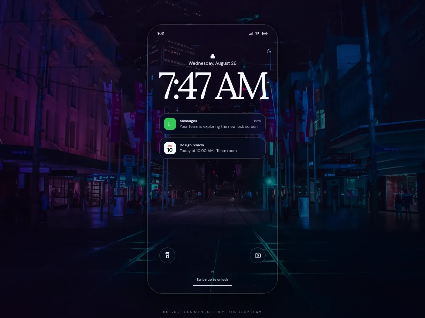 iOS 26 Lock Screen Sim