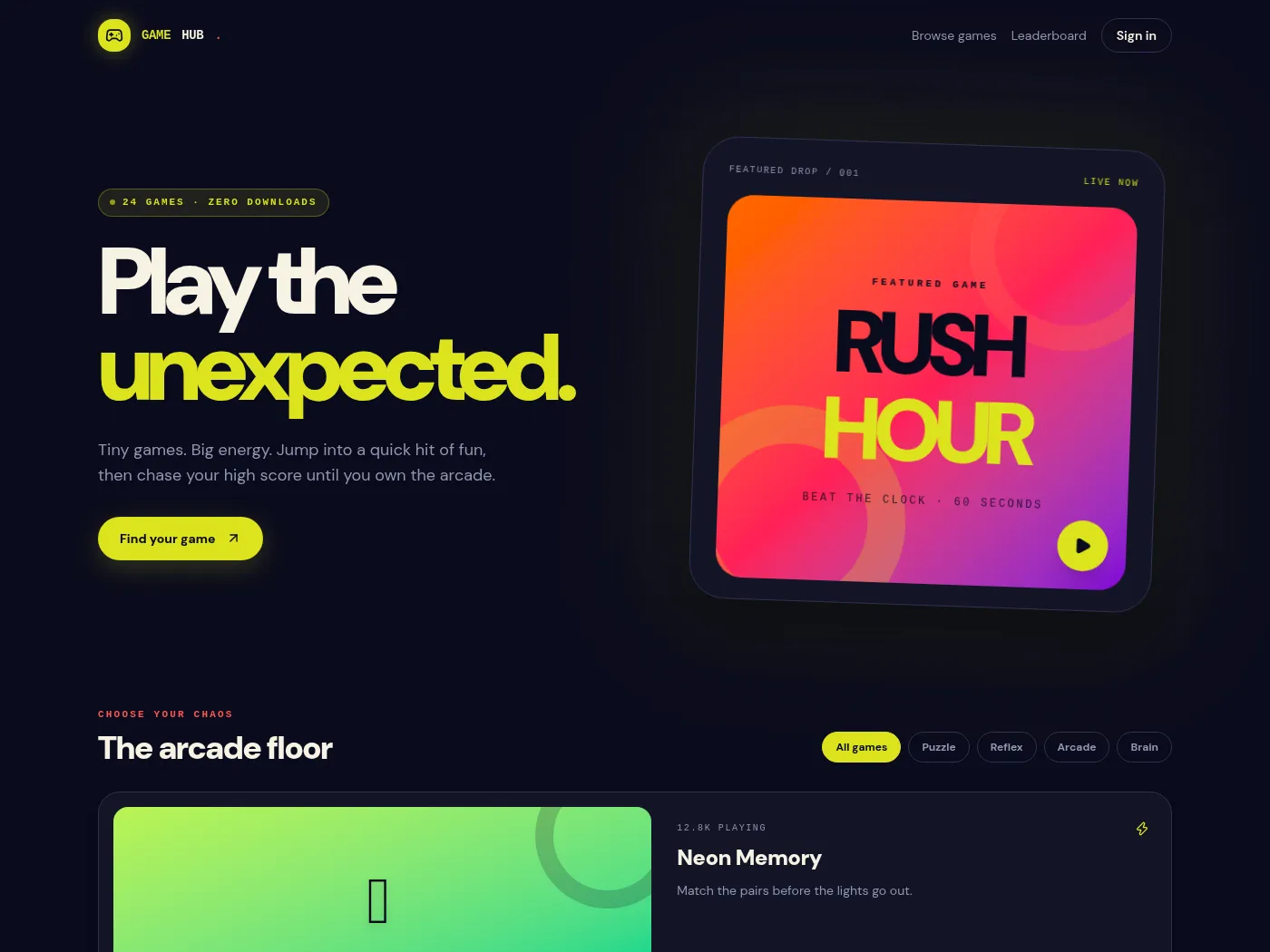 GameHub Arcade