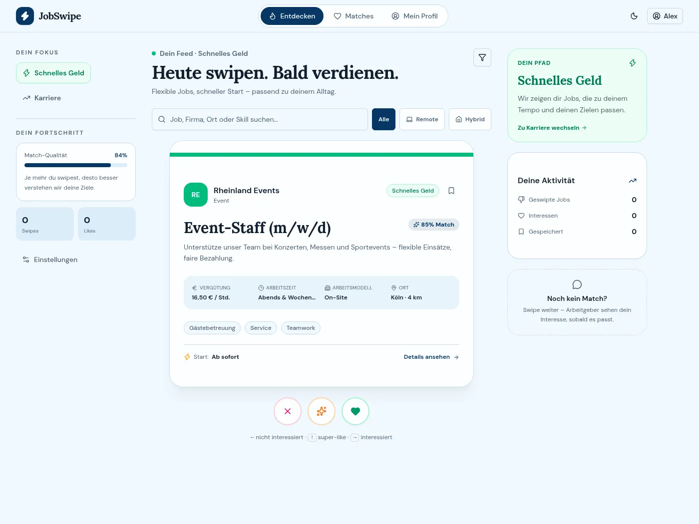 JobSwipe Platform