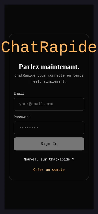 ChatRapide Mobile