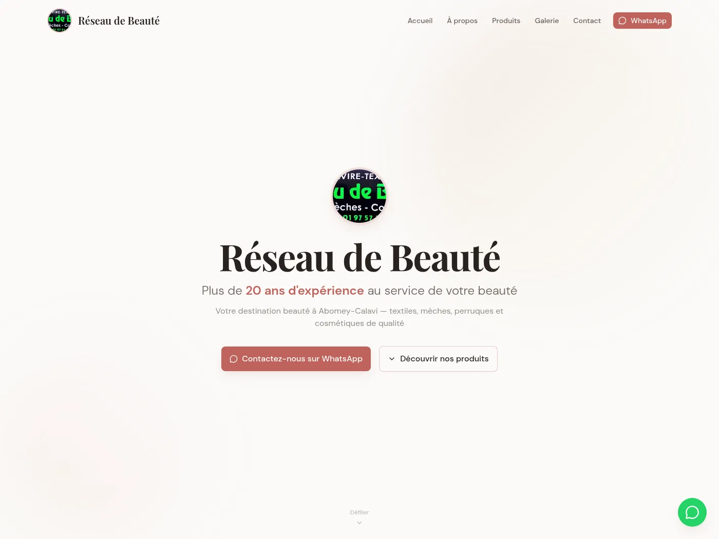 Réseau de Beauté Web