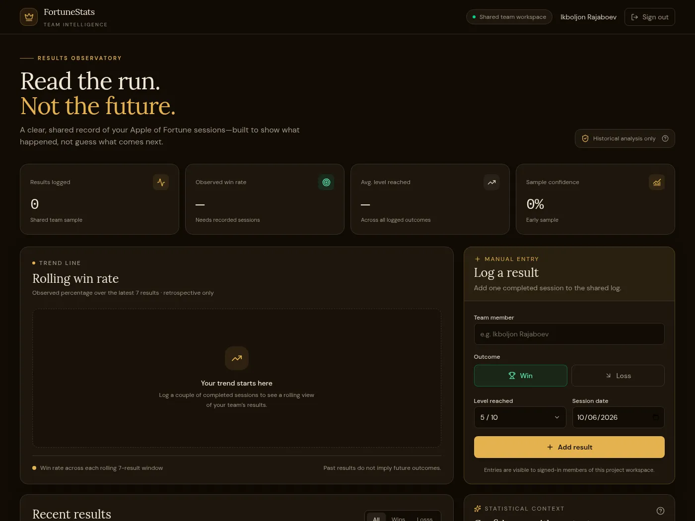 FortuneStats Analyzer