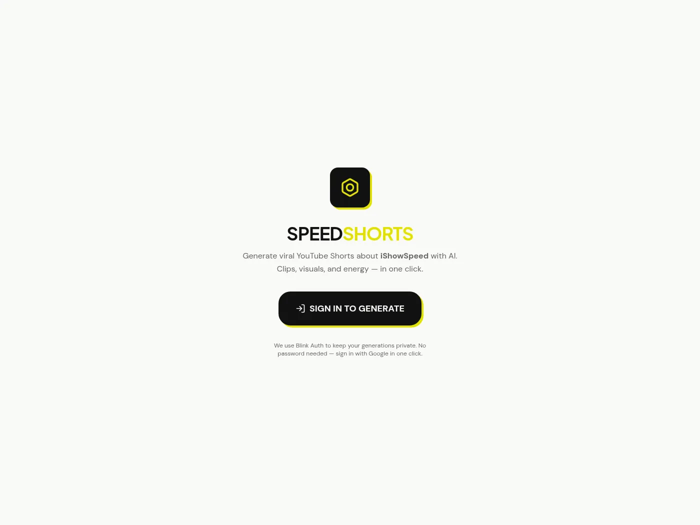 SpeedShorts AI Generator