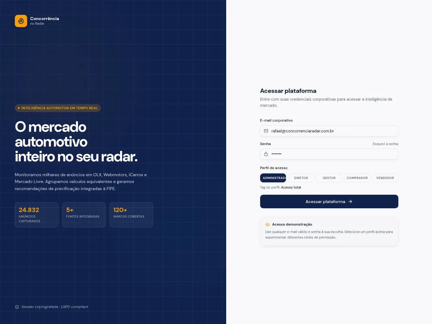 Concorrência no Radar