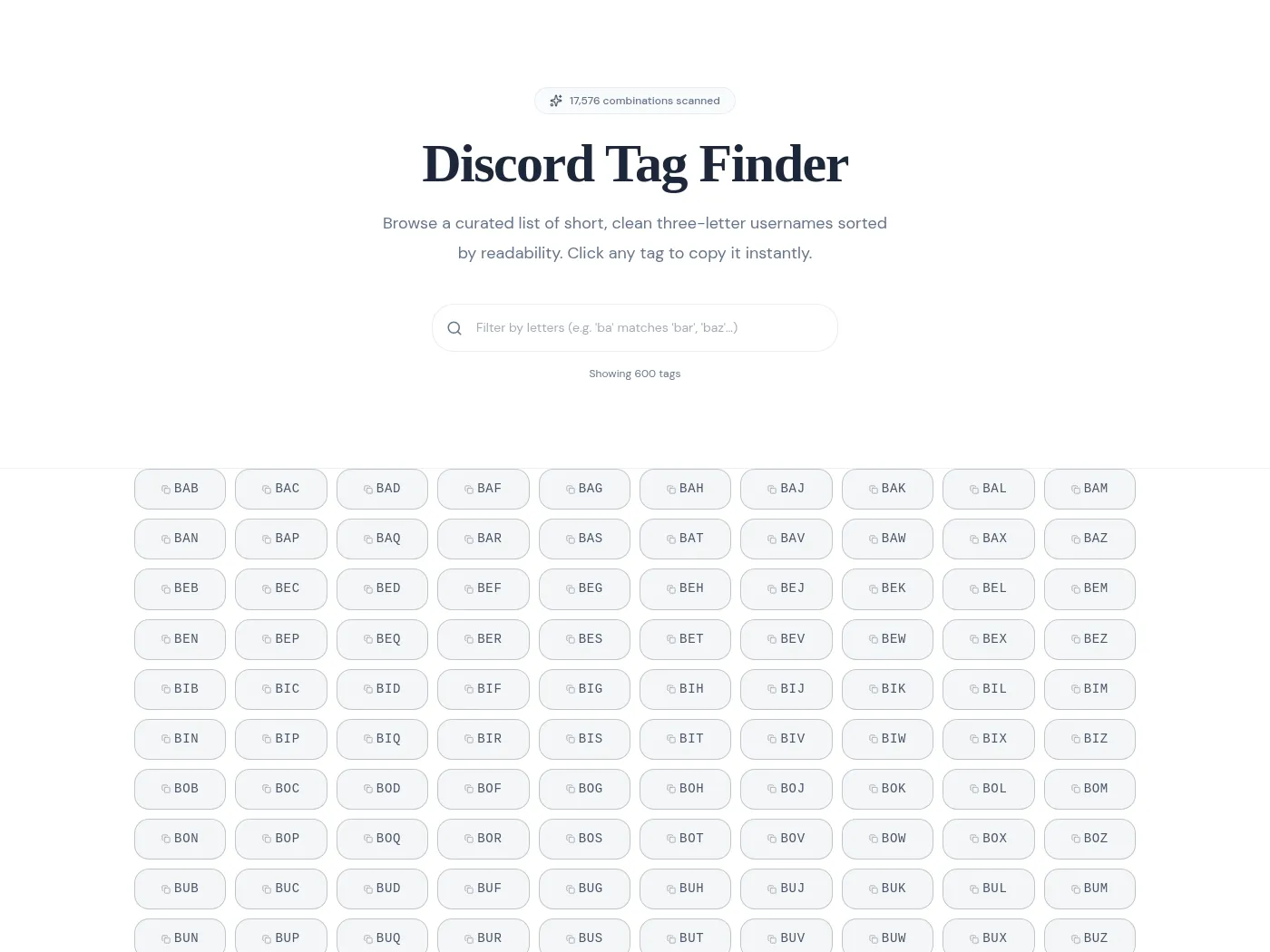 Discord Tag Finder