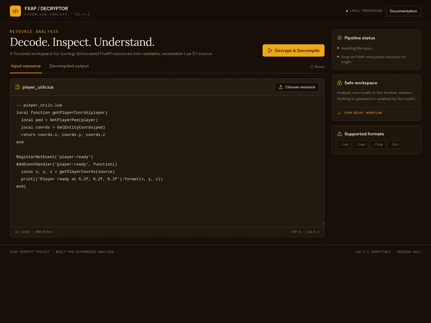 FiveM Lua Decrypt Toolkit