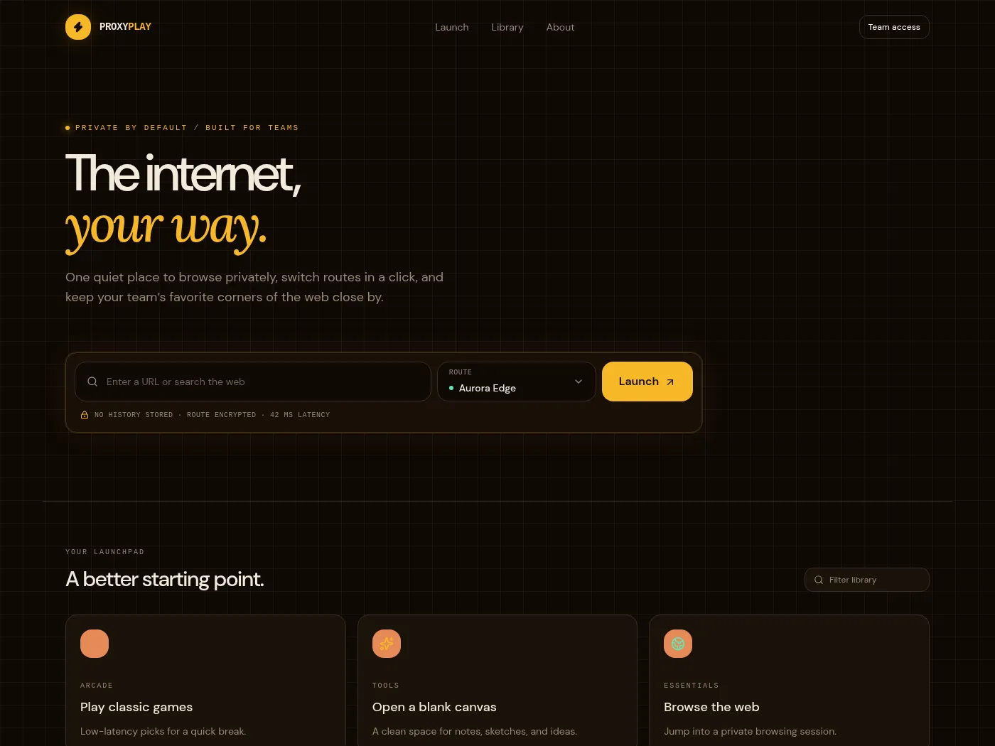 ProxyPlay Portal