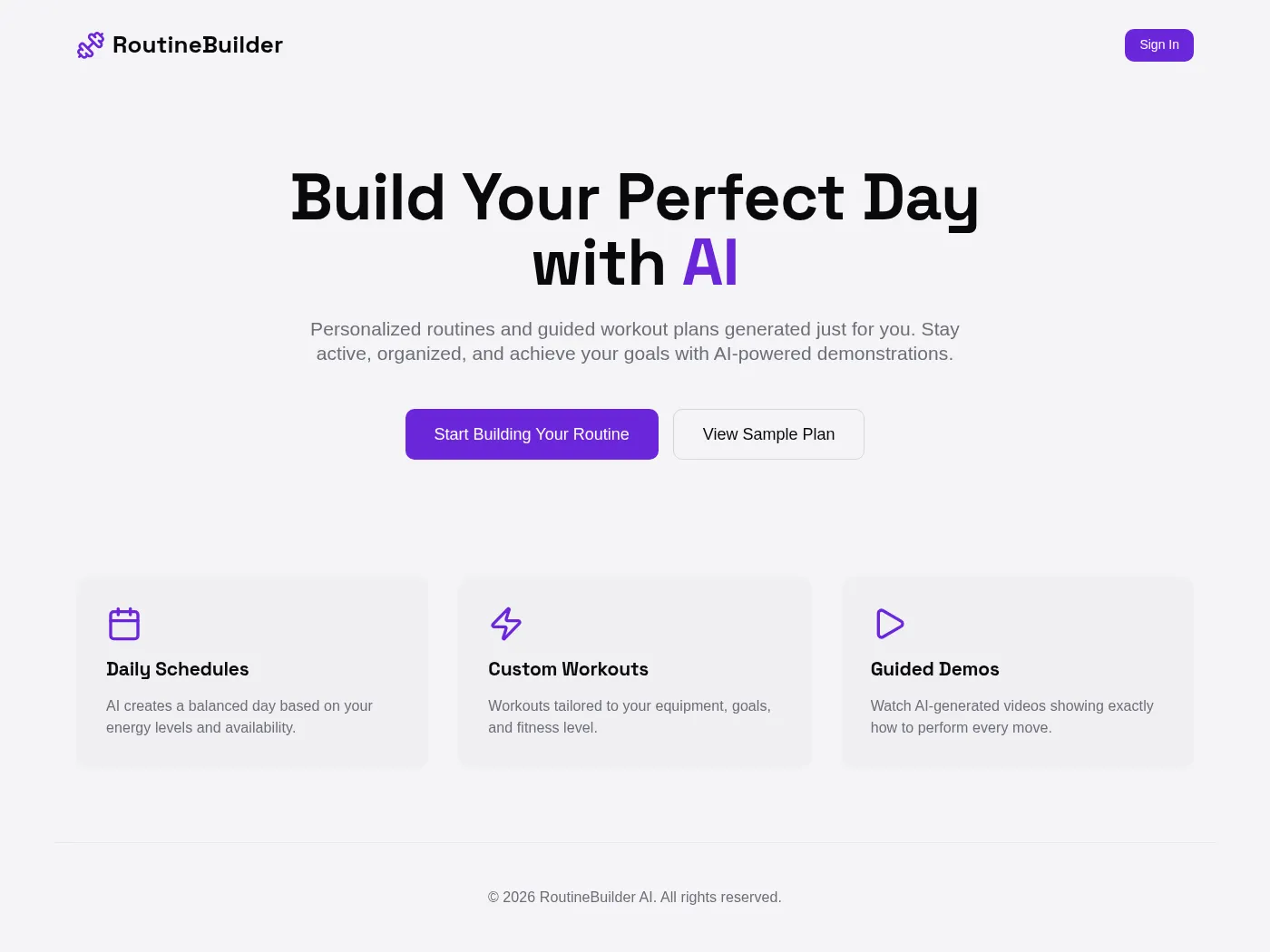 Routine Builder AI