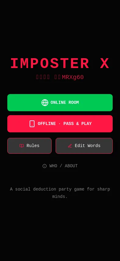 IMPOSTER X Party Game
