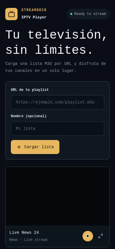 IPTV Playlist Player