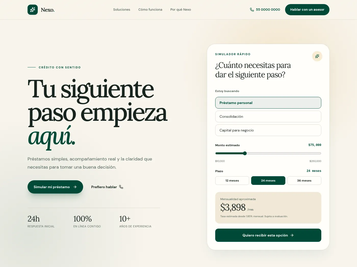Agencia Préstamos Landing