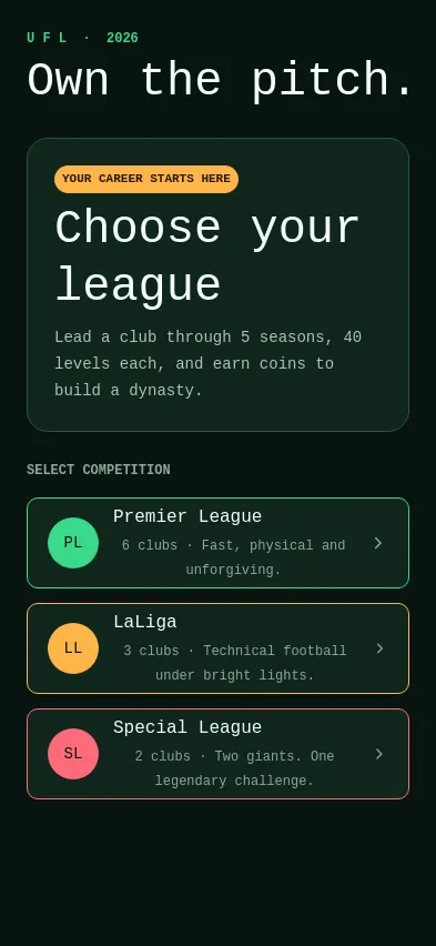 Ultimate Football Leagues