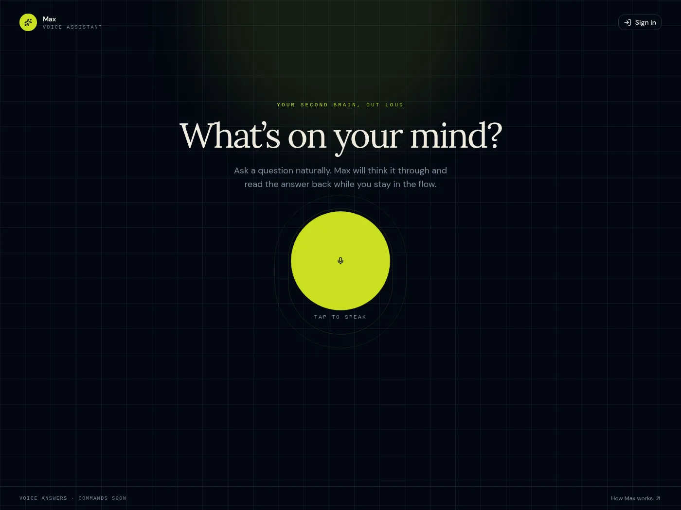 Max Voice Assistant