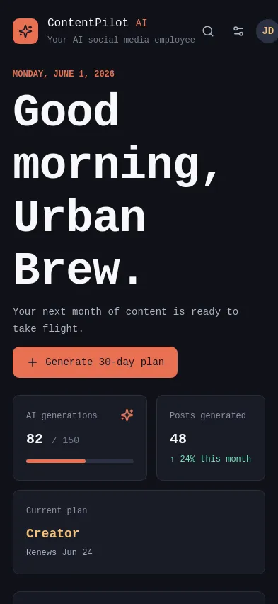 ContentPilot AI SaaS