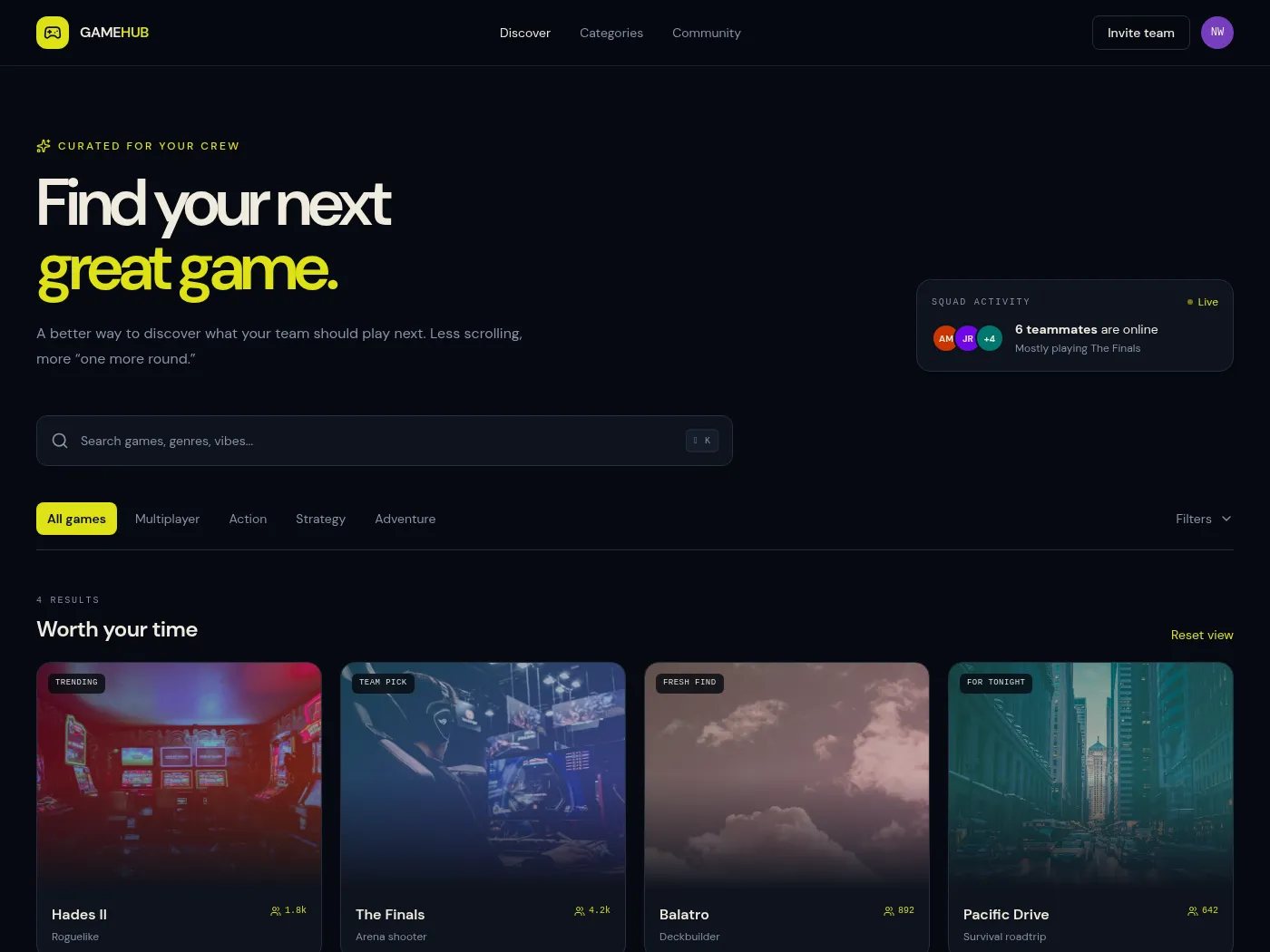 GameHub Portal