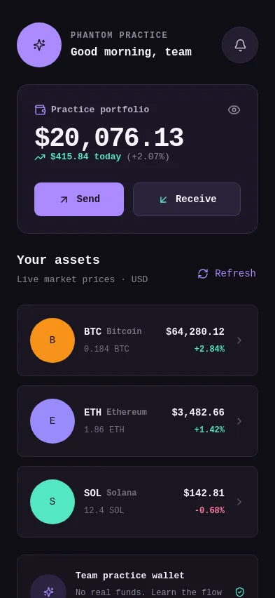 Phantom Wallet Simulator