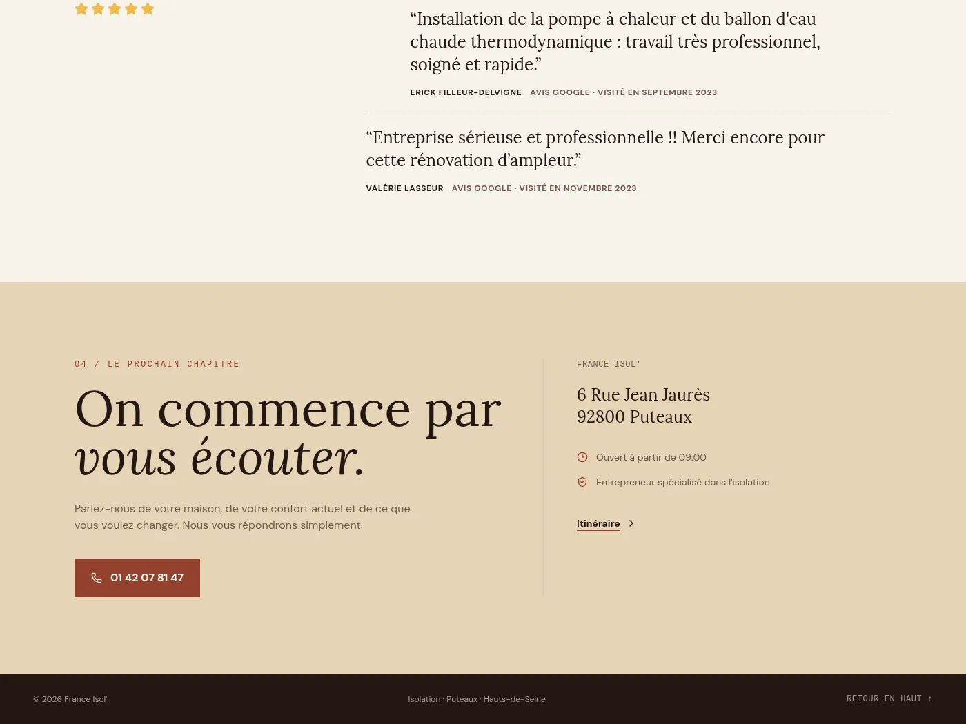 France Isol' Showcase Site
