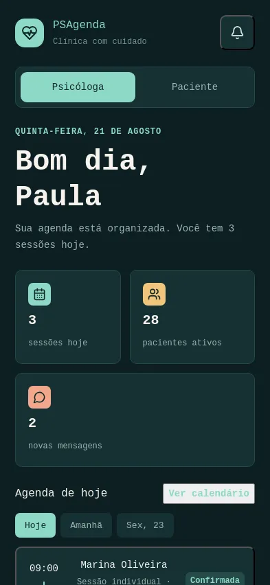 PSAgenda Clínica App