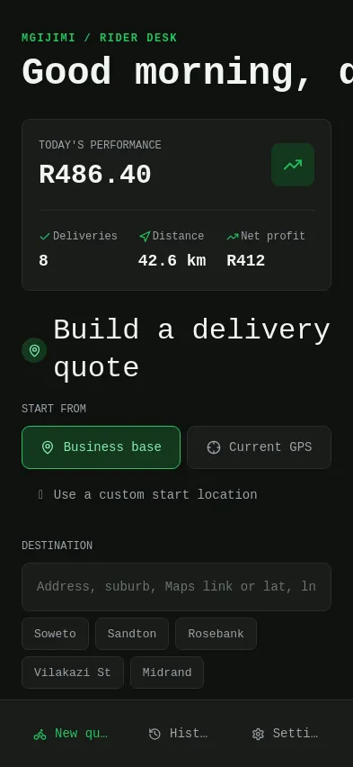 QuickStart Mobile