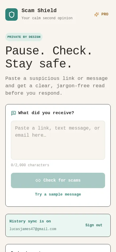 Scam Shield Mobile