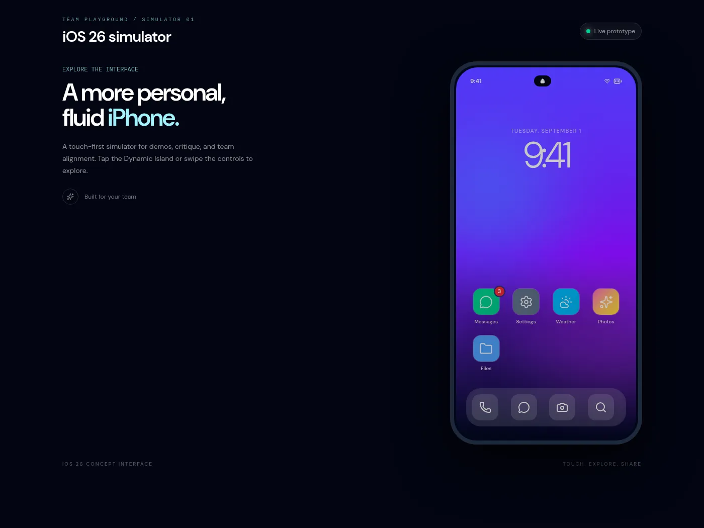 iOS 26 Web Simulator