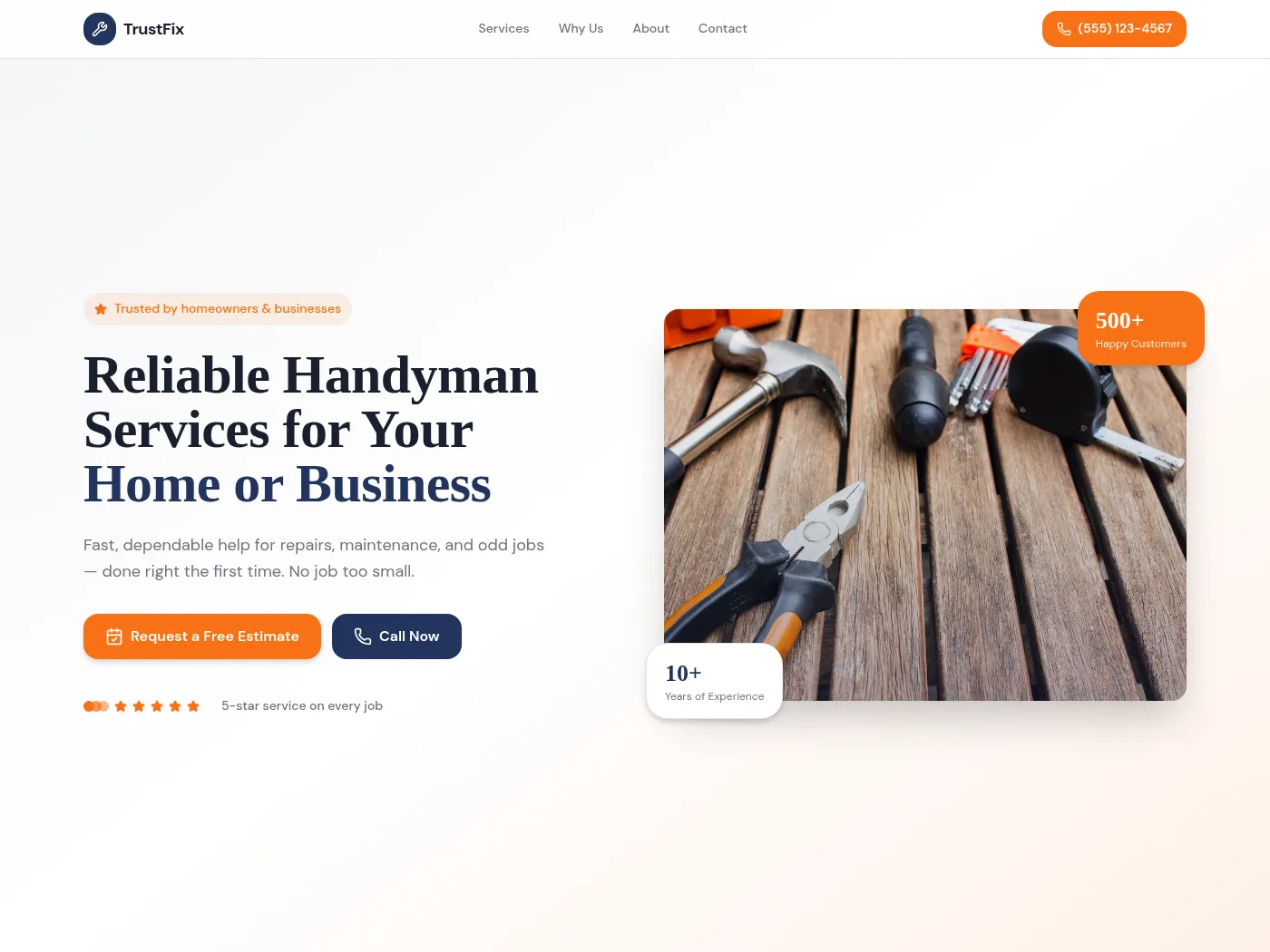 TrustFix Handyman Website