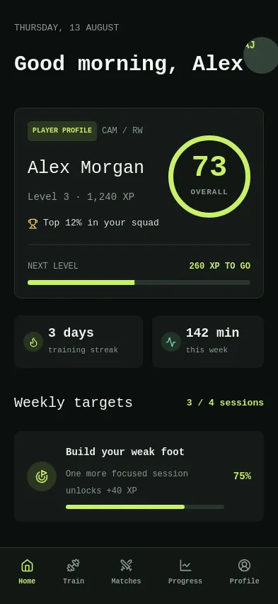 FOOTIQ Football Tracker