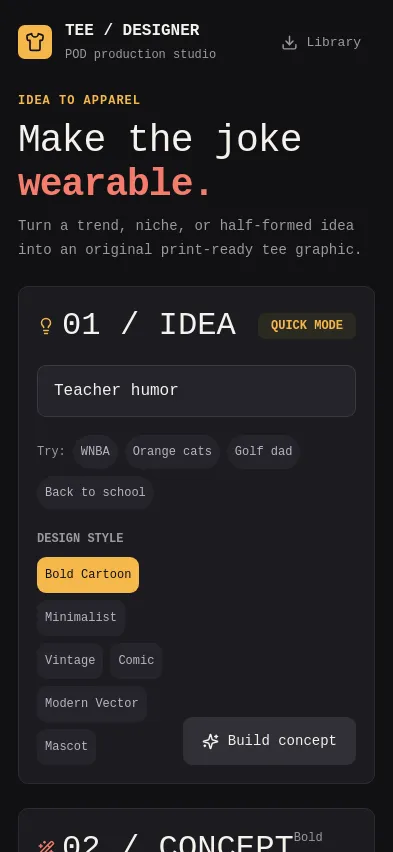 Tee Designer Mobile