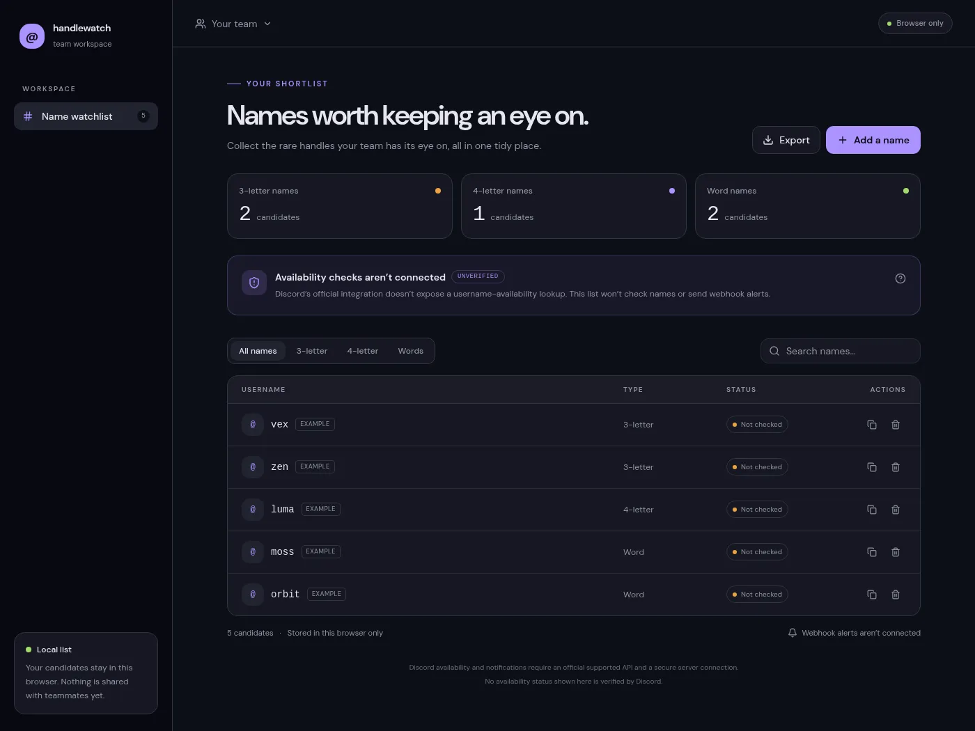 Discord Name Notifier