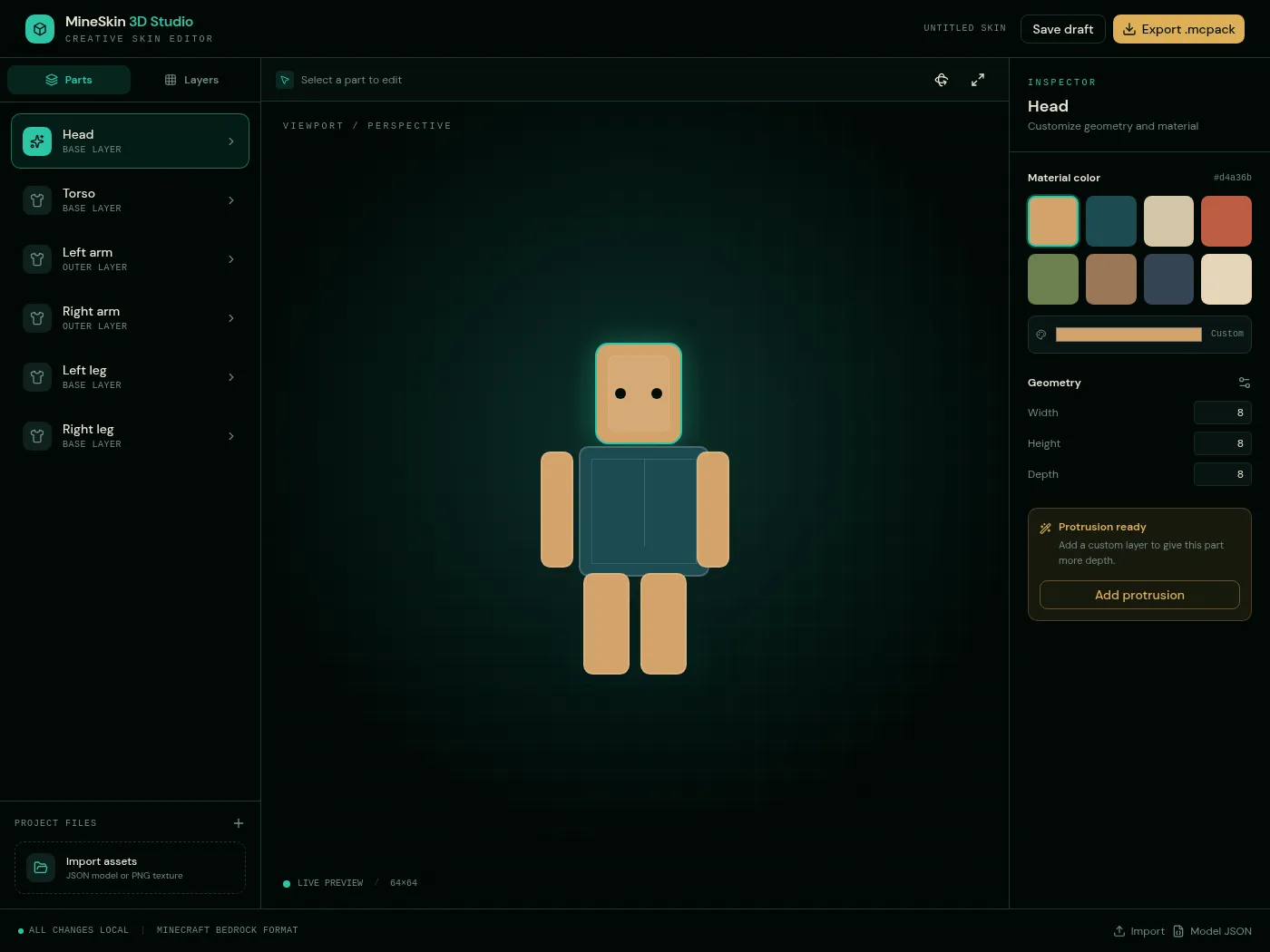 MineSkin 3D Studio