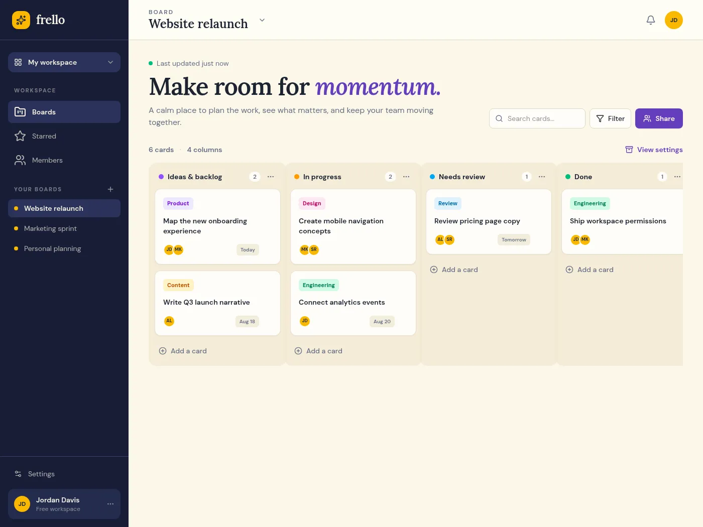 Frello-Inspired Web App